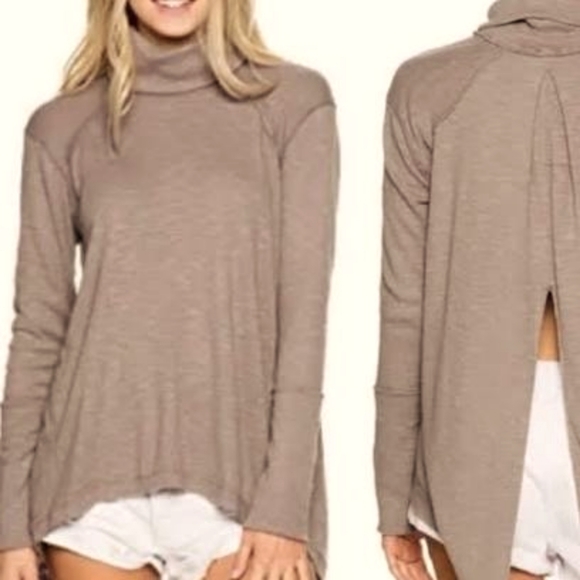 We The Free | Tops | We The Free Split Back Turtle Neck Tunic Sweater ...